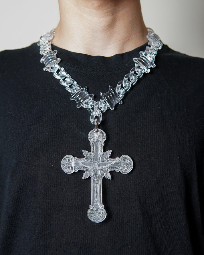 X-Ray Barbed Wire Cuban + Cross – Lavenir Jewelry