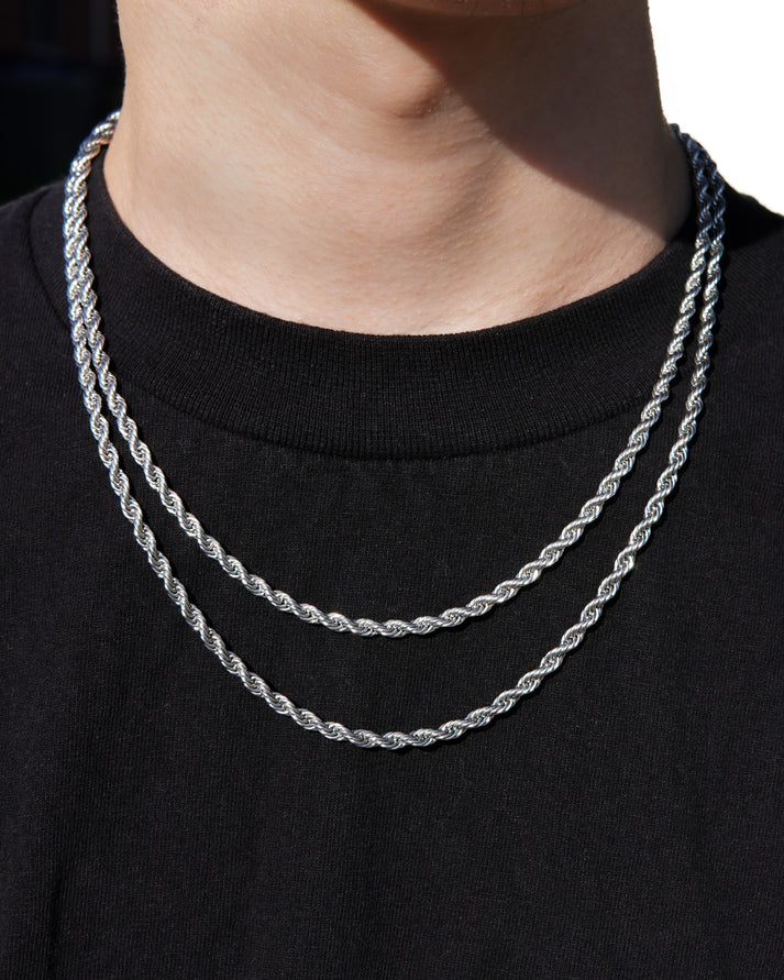 Rope Chain - Silver (304L Stainless Steel) - Lavenir Jewelry